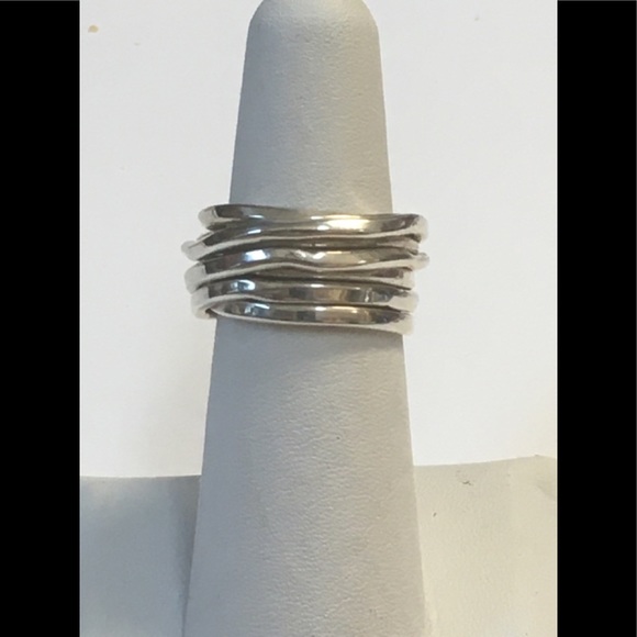 Jewelry | Multiple Rows Of Sterling Silver Unique Bandring | Poshmark